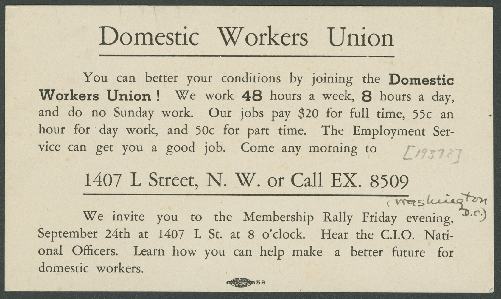 A History of Domestic Work and Worker Organizing